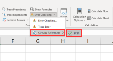 Fixing Circular References that Cannot Be Listed in Excel - Sheetaki