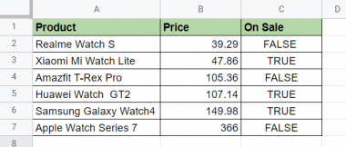 How to Use MATCH Function in Google Sheets