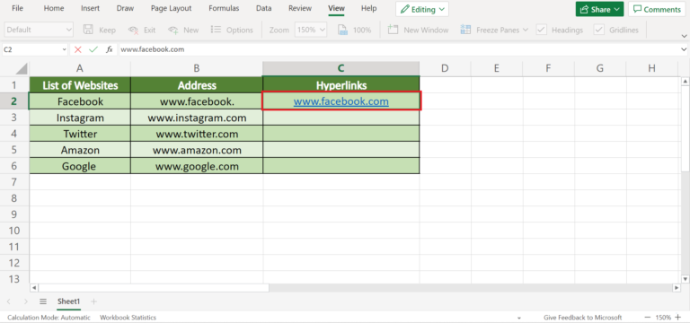 How to Fix Hyperlink to Website Not Working in Excel - Sheetaki