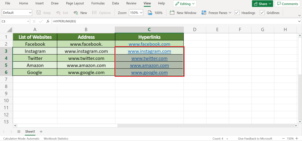 How to Fix Hyperlink to Website Not Working in Excel - Sheetaki