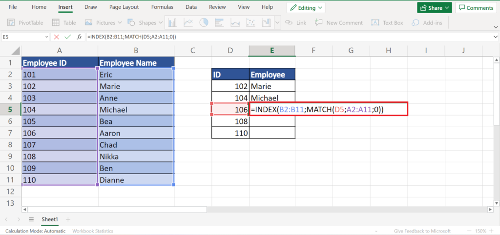 How to Fix INDEX MATCH Not Returning Correct Value in Excel