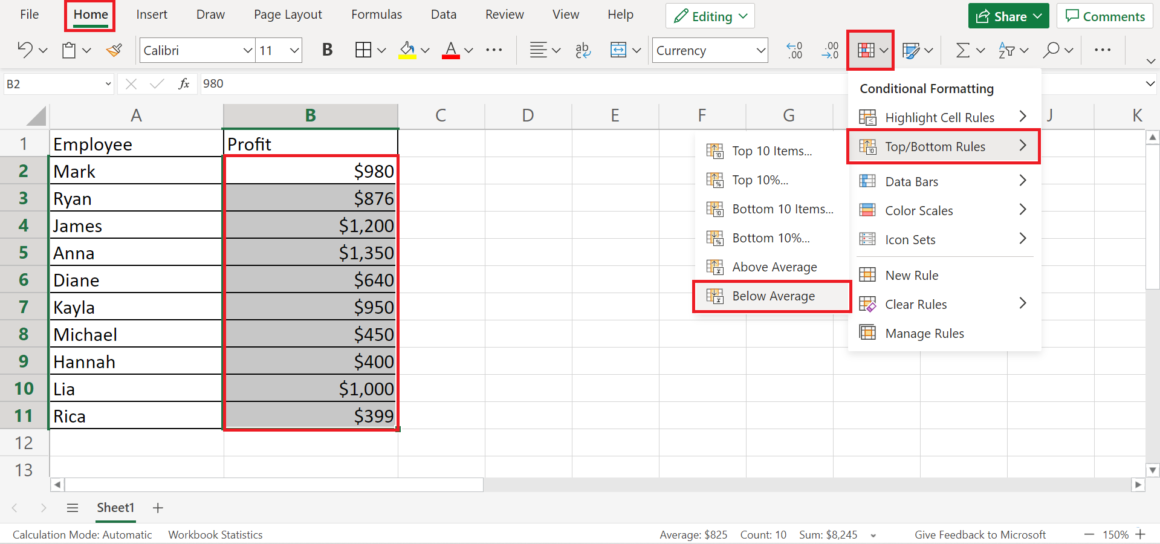 How to Apply Different Types of Conditional Formatting in Excel