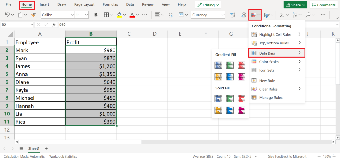 How to Apply Different Types of Conditional Formatting in Excel