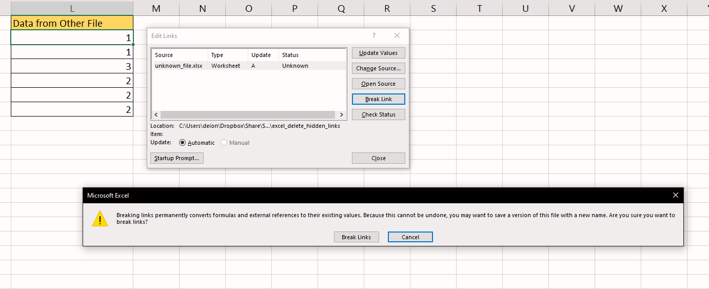How To Remove Hidden Links In Excel Sheetaki How To Remove Hidden Links In Excel Sheetaki