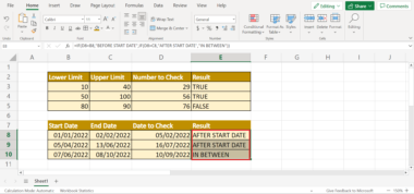 How to Use BETWEEN Formula in Excel - Sheetaki