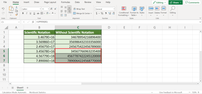 How to Get Rid of Scientific Notation in Excel - Sheetaki