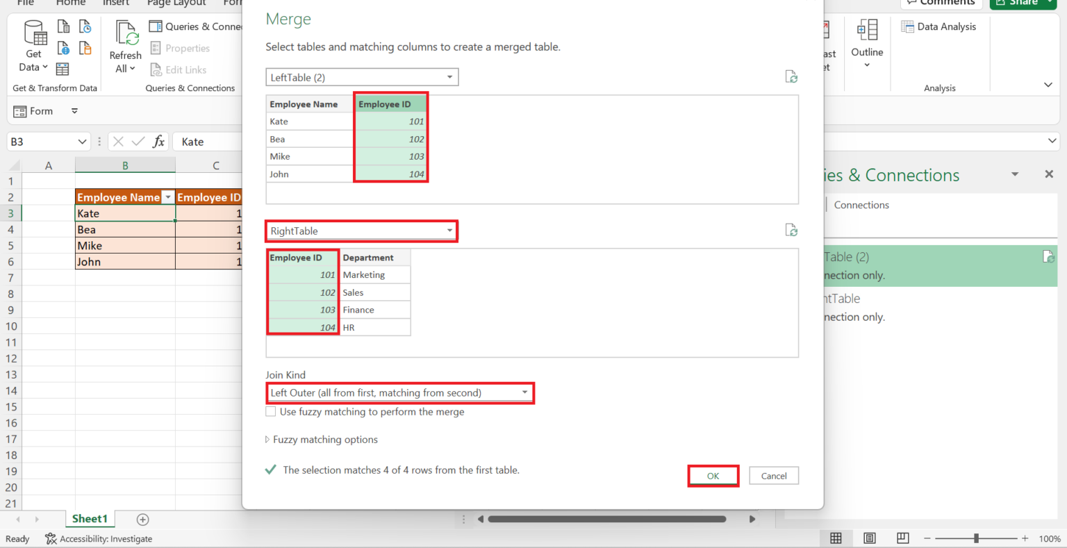 How to Perform a Left Join in Excel - Sheetaki