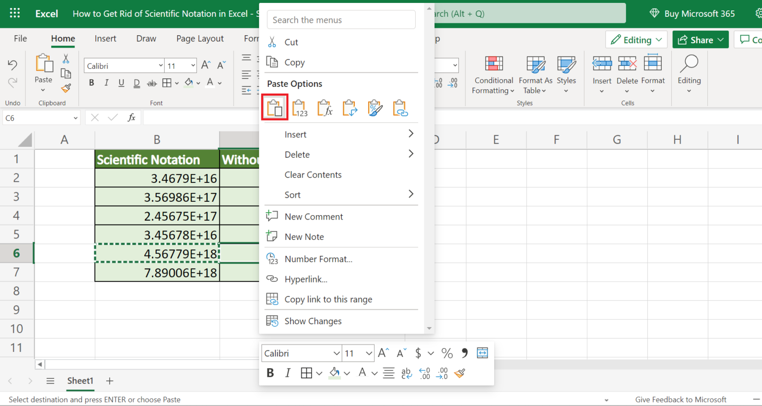 How to Get Rid of Scientific Notation in Excel - Sheetaki