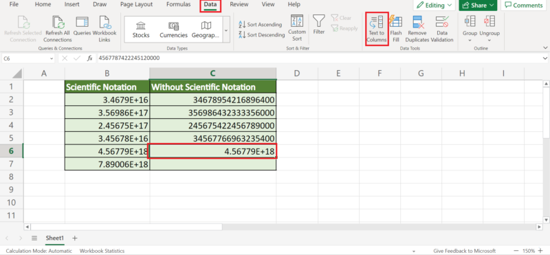 How to Get Rid of Scientific Notation in Excel - Sheetaki
