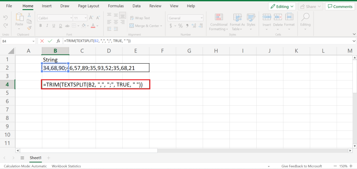 How to Use TEXTSPLIT Function in Excel - Sheetaki