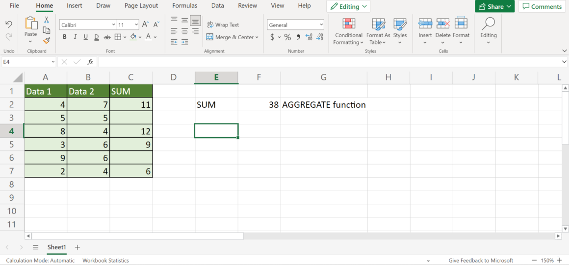 How to Sum a Range with Errors in Excel - Sheetaki