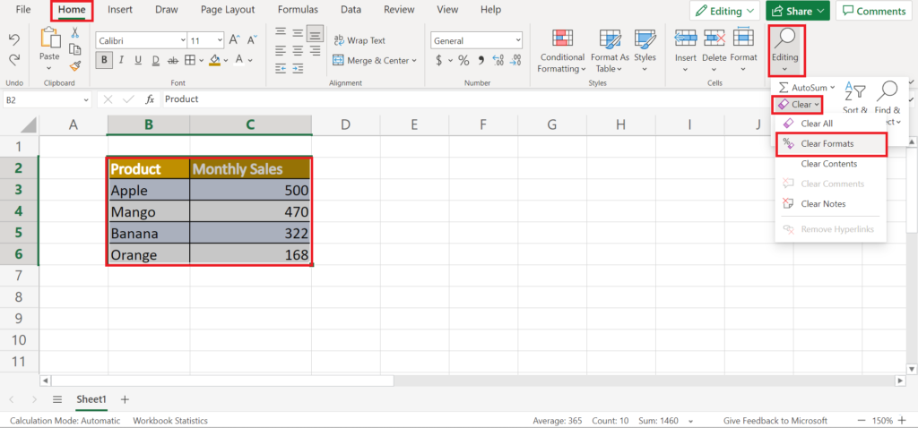 How to Remove Table Formatting in Excel - Sheetaki
