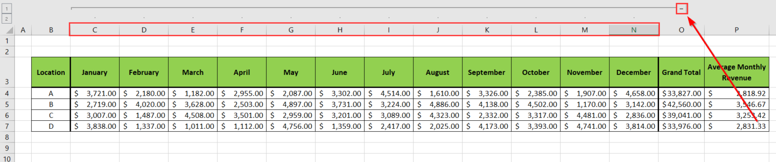 How to Group Columns in Excel - Sheetaki