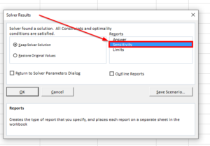 How to Create a Sensitivity Report from Solver in Excel - Sheetaki