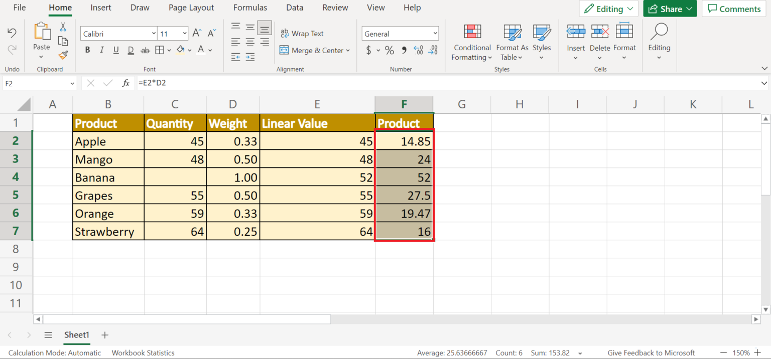How to Interpolate Missing Values in Excel - Sheetaki