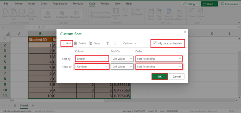 How to Perform Stratified Sampling in Excel - Sheetaki