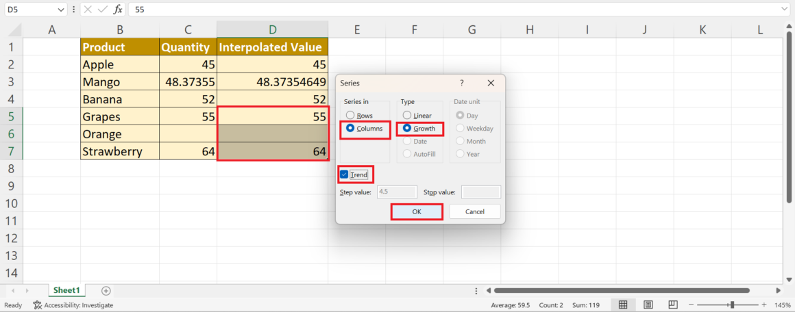 How To Interpolate Missing Values In Excel Sheetaki