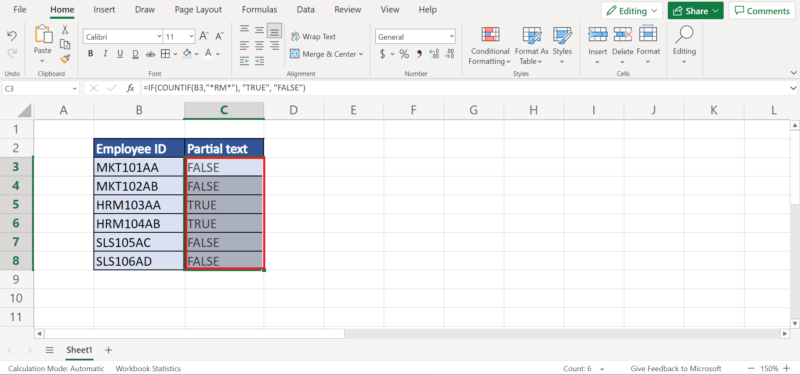 How to Check if Cell Contains Partial Text in Excel - Sheetaki