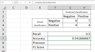 How to Create a Confusion Matrix in Excel