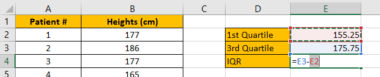 How to Calculate the Interquartile Range in Excel - Sheetaki