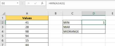 How to Calculate the Midrange in Excel - Sheetaki