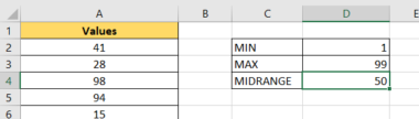 How to Calculate the Midrange in Excel - Sheetaki