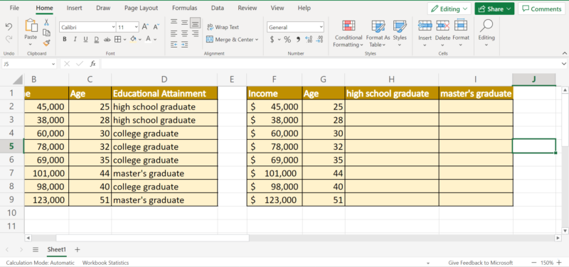 How to Create Dummy Variables in Excel - Sheetaki