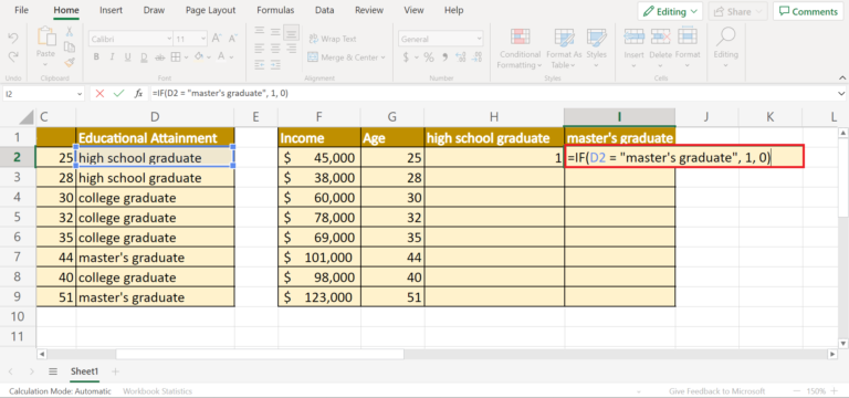 How To Create Dummy Variables In Excel Sheetaki