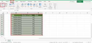 How to Group Data by Week in Excel - Sheetaki