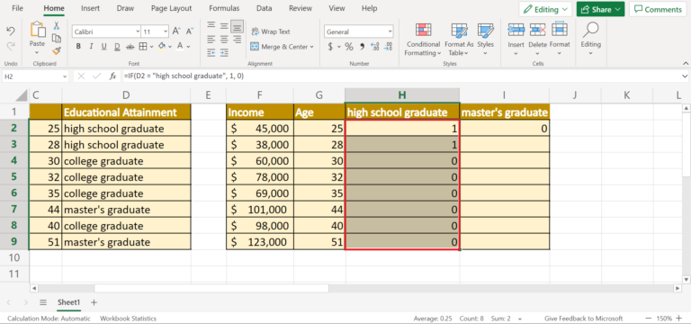 How To Create Dummy Variables In Excel Sheetaki