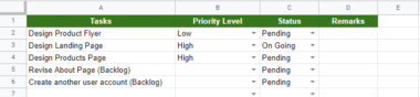 How to Create a To-Do List With Backlog in Google Sheets