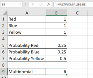 How to Use Multinomial Distribution in Excel - Sheetaki