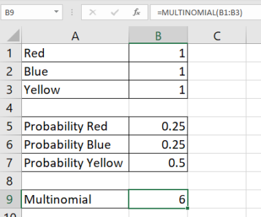 How to Use Multinomial Distribution in Excel - Sheetaki