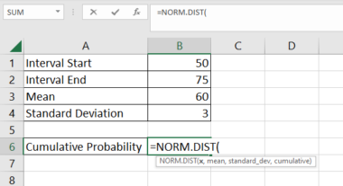 How to Calculate NormalCDF Probabilities in Excel - Sheetaki