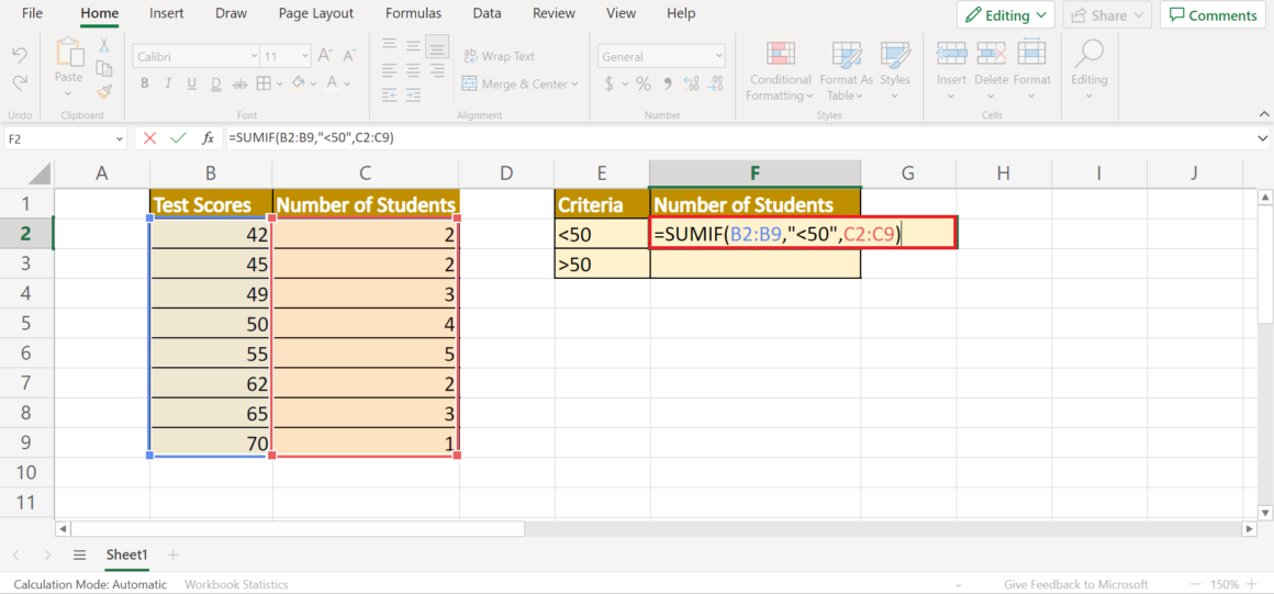 How to Sum If Less Than in Excel - Sheetaki