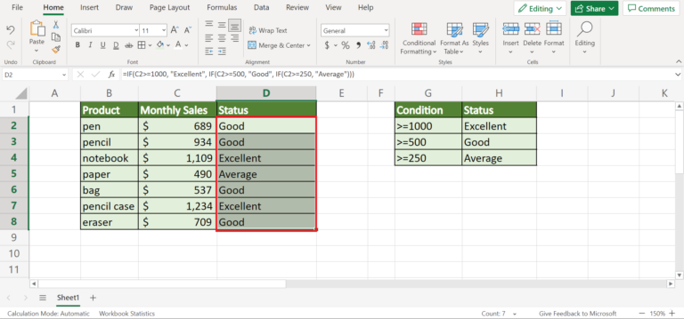 How to Use an IF Function with 3 Conditions in Excel - Sheetaki