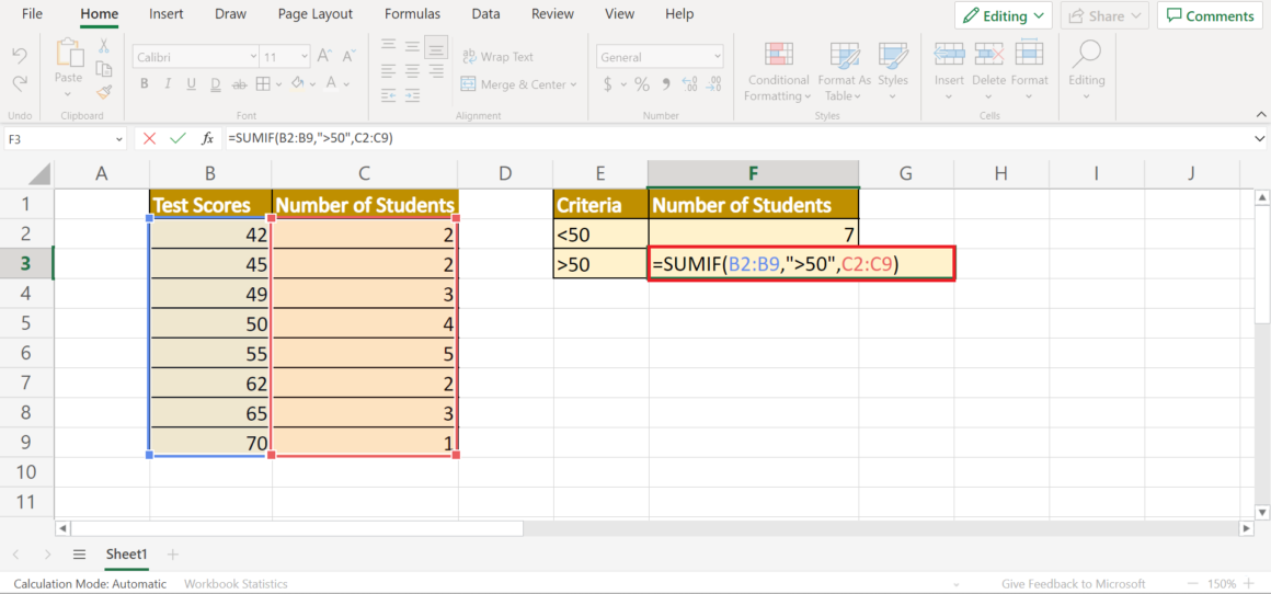 How to Sum If Less Than in Excel - Sheetaki