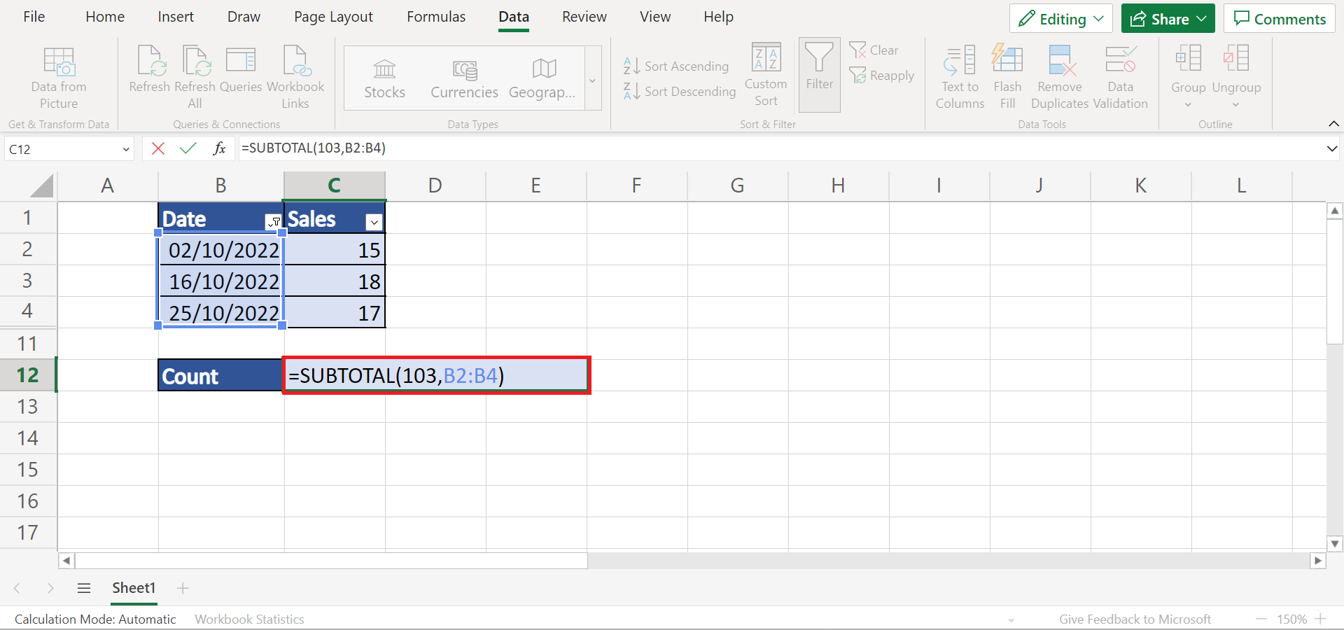 How To Count Filtered Rows In Excel Formula Vrogue co