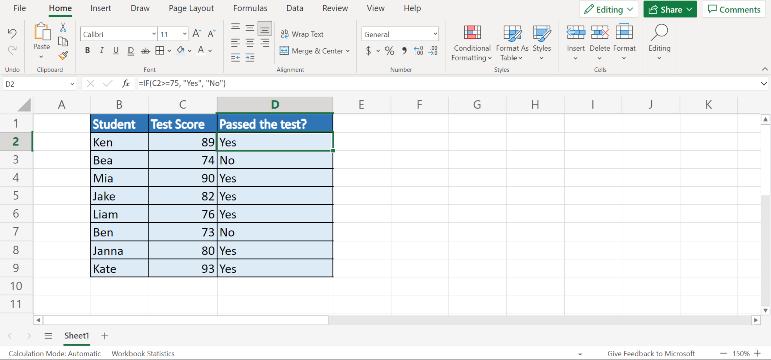 How to Create IF Function to Return Yes or No in Excel - Sheetaki