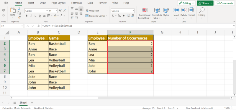How To Count Number Of Occurrences In Excel Sheetaki 1927