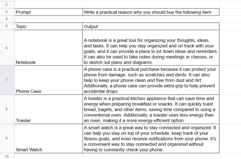How to Use ChatGPT in Google Sheets - Sheetaki