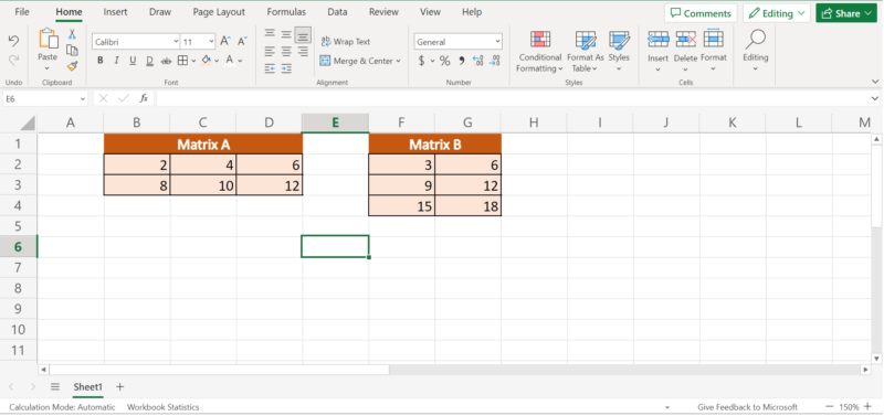 How to Perform Matrix Multiplication in Excel - Sheetaki