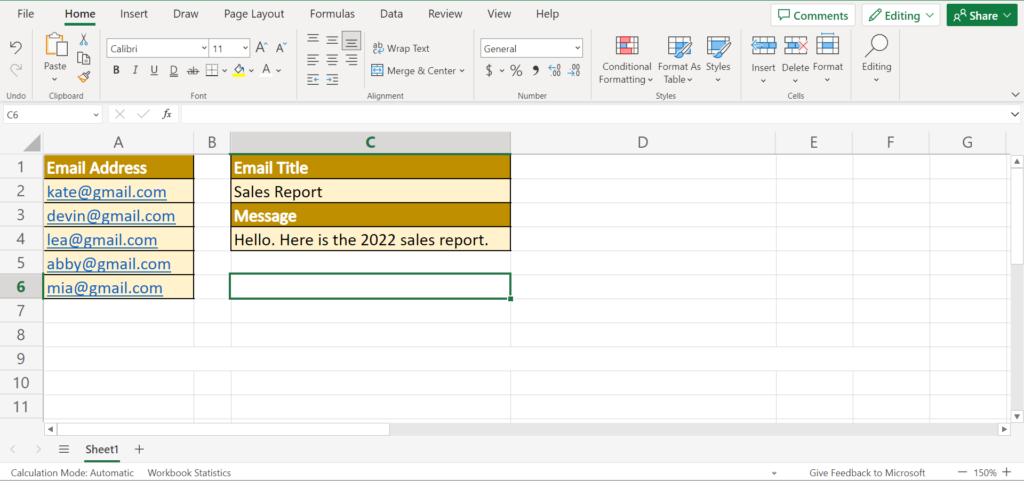 How to Use ChatGPT to Automate Sending Emails in Excel