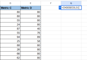 How to Use CHOOSECOLS Function in Google Sheets - Sheetaki