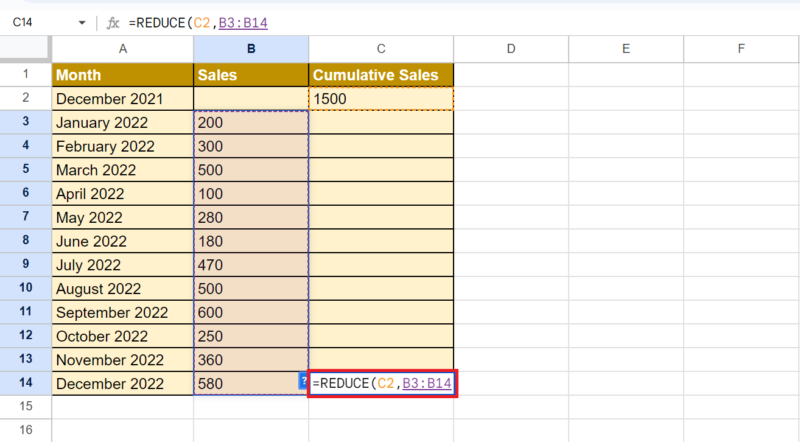 How to Use REDUCE Function in Google Sheets - Sheetaki