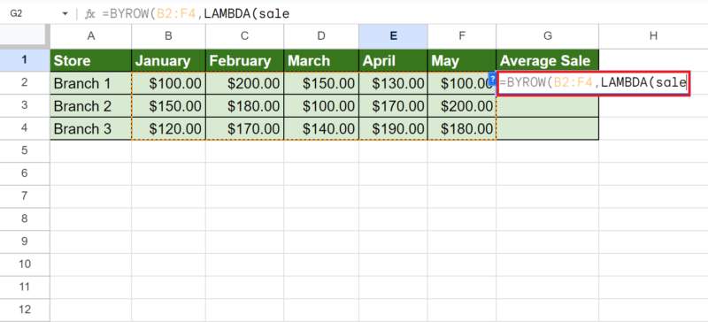 How to Use BYROW Function in Google Sheets - Sheetaki