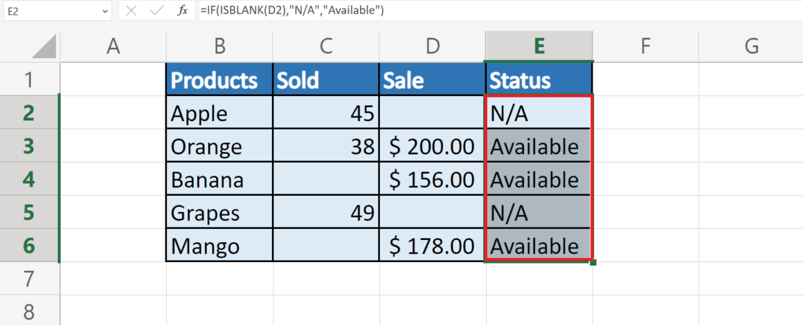 How To Use Isblank To Identify Blanks In Range In Excel