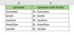 How to Add Text Prefix with Custom Format in Excel