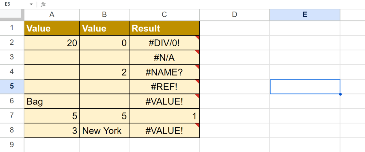 How to Use ISERR Function in Google Sheets - Sheetaki