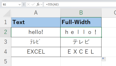 How to Use JIS Function in Excel - Sheetaki